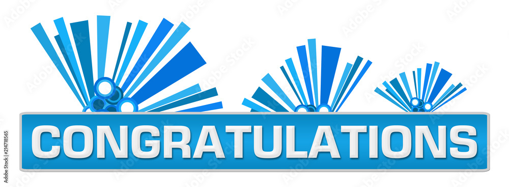 Congratulations Blue Abstract Graphics On Top Stock Illustration ...