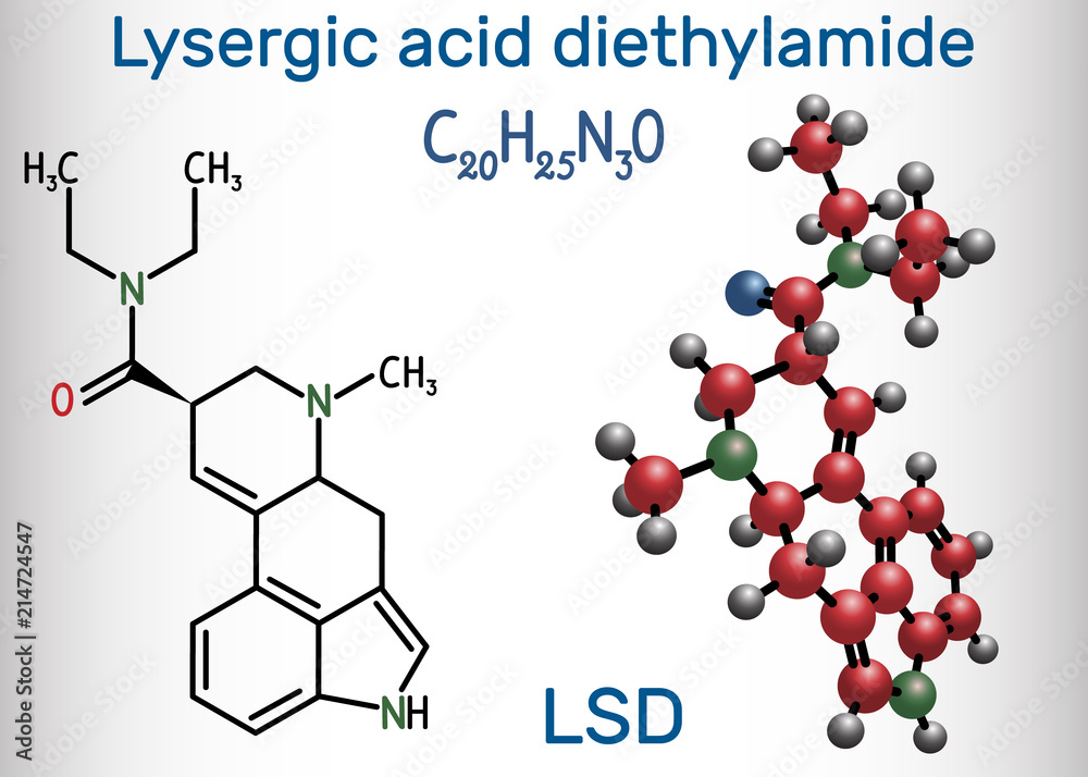 Lysergic acid diethylamide (LSD). It is a hallucinogenic drug ...