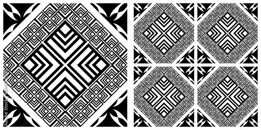 Tile texture with single layer vector illustration pattern. The left ...