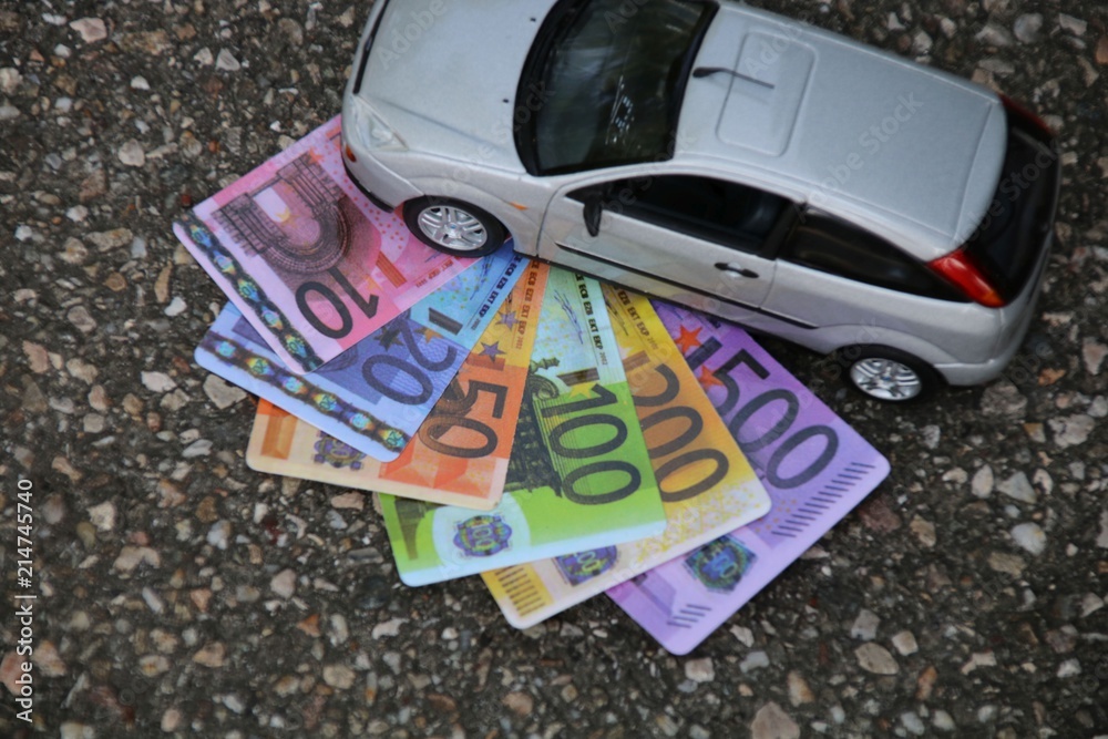 euroscheine auto Stock Photo | Adobe Stock
