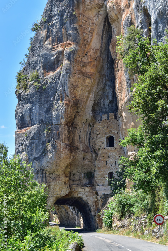 Foto de The castle carved into the rock/In the rock above the river, a ...