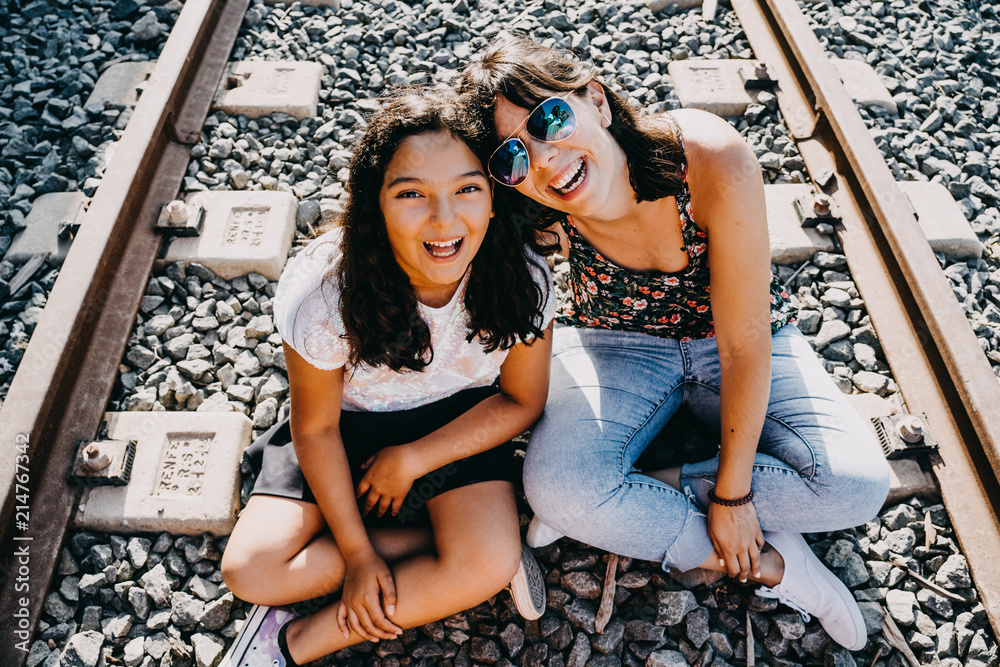 Best Friends Photography On Train Tracks
