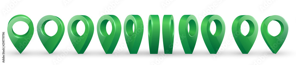 Map pointers vector set Stock Vector | Adobe Stock