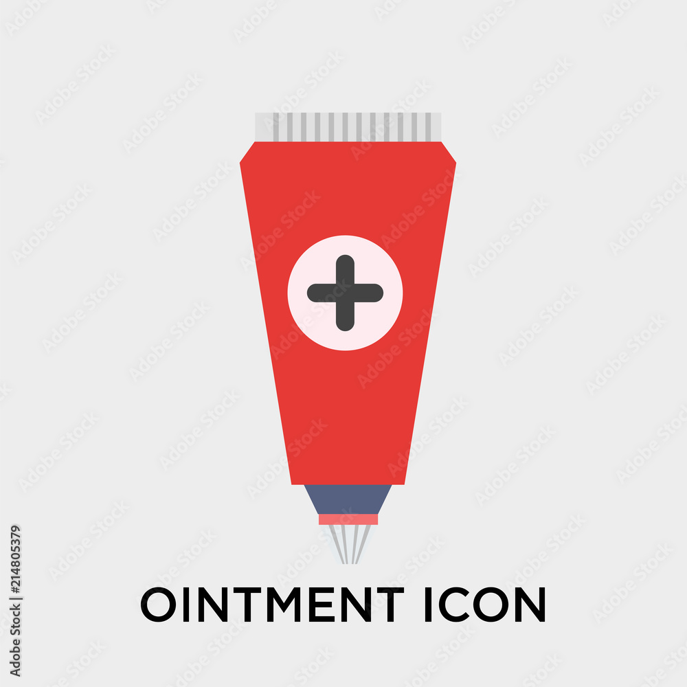 Ointment icon vector sign and symbol isolated on white background ...