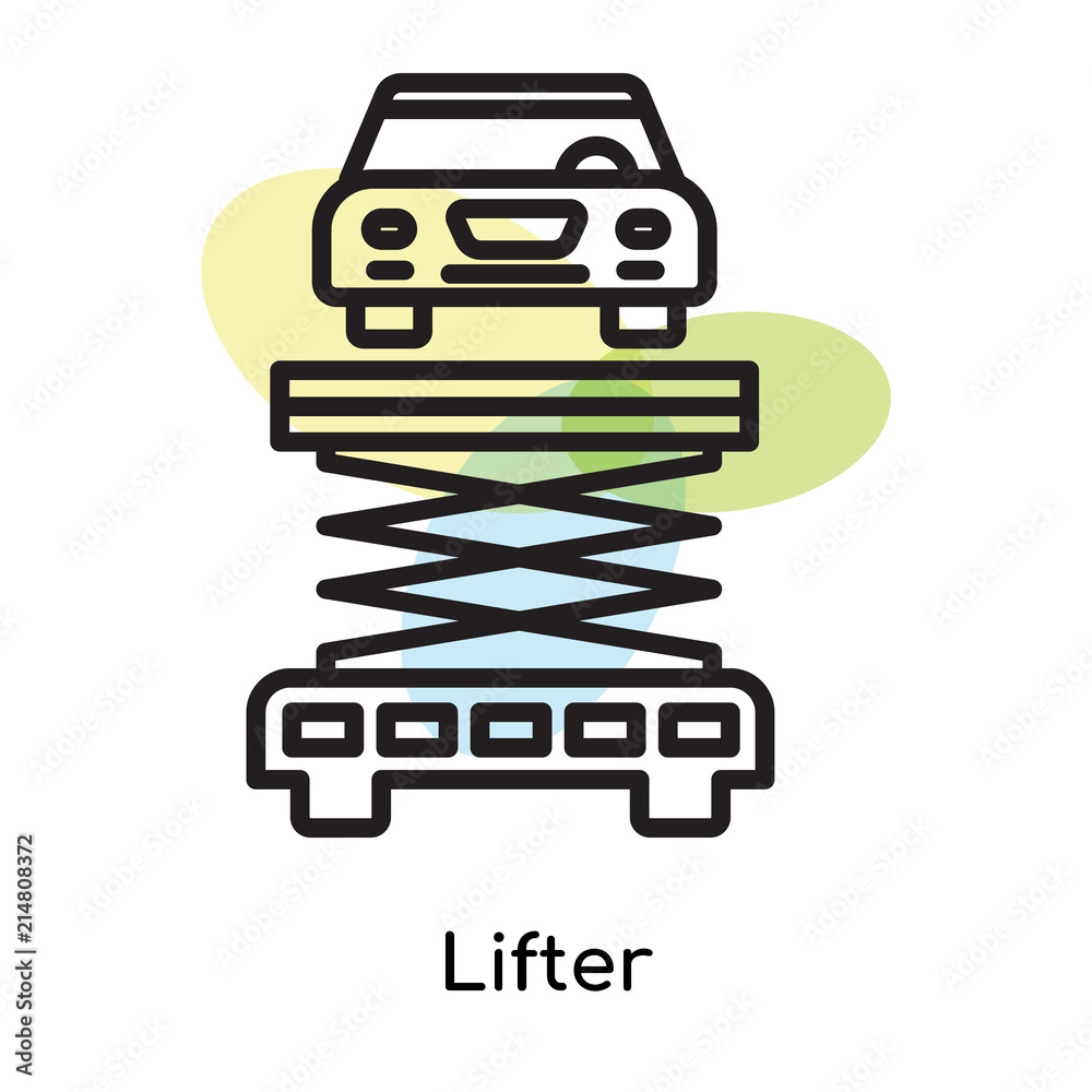 Lifter icon vector sign and symbol isolated on white background, Lifter ...