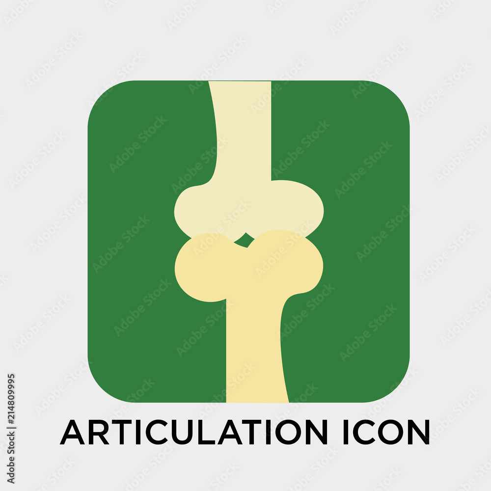 Articulation icon vector sign and symbol isolated on white background ...