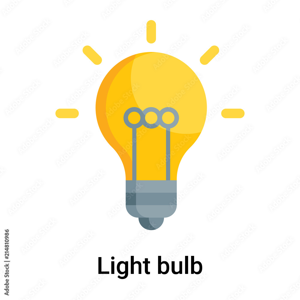Light bulb icon vector sign and symbol isolated on white background ...