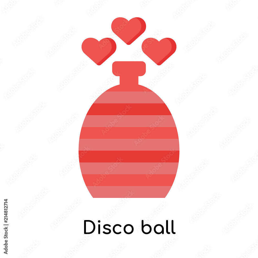 Disco ball icon vector sign and symbol isolated on white background ...