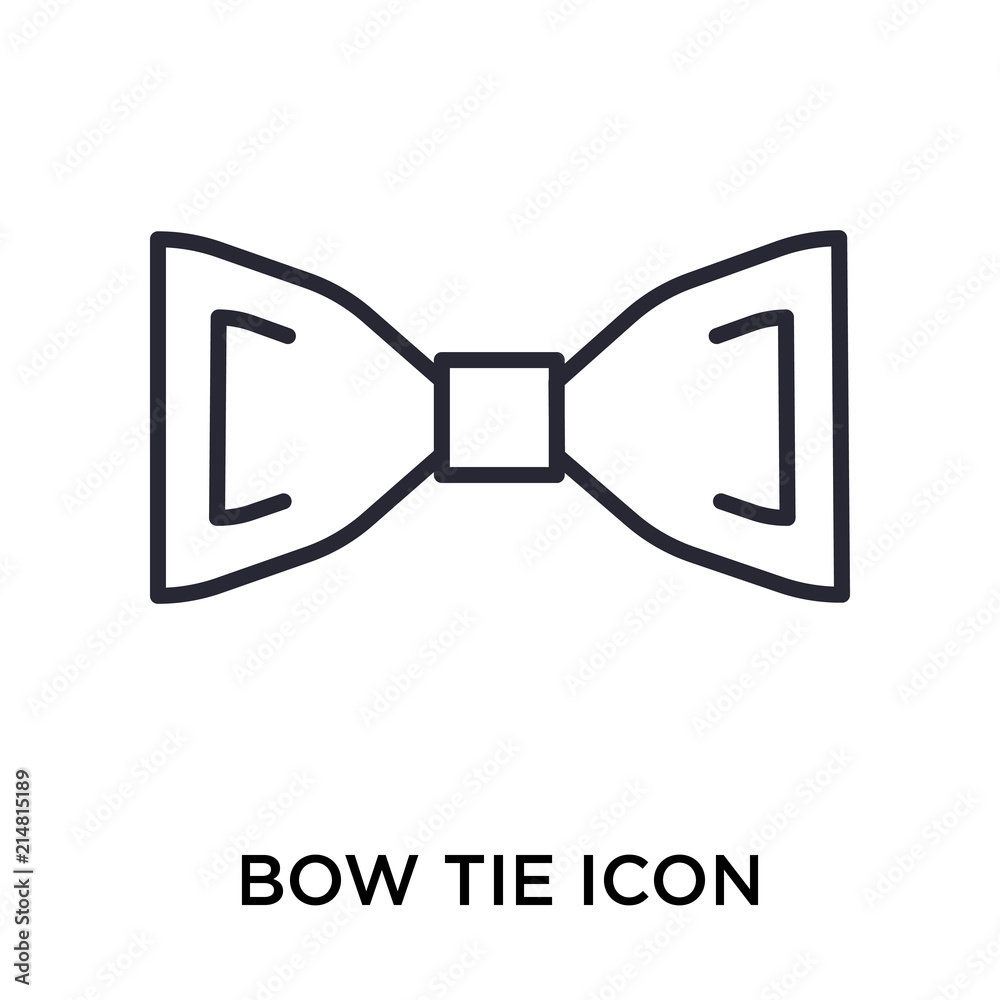 Bow tie icon vector sign and symbol isolated on white background, Bow ...