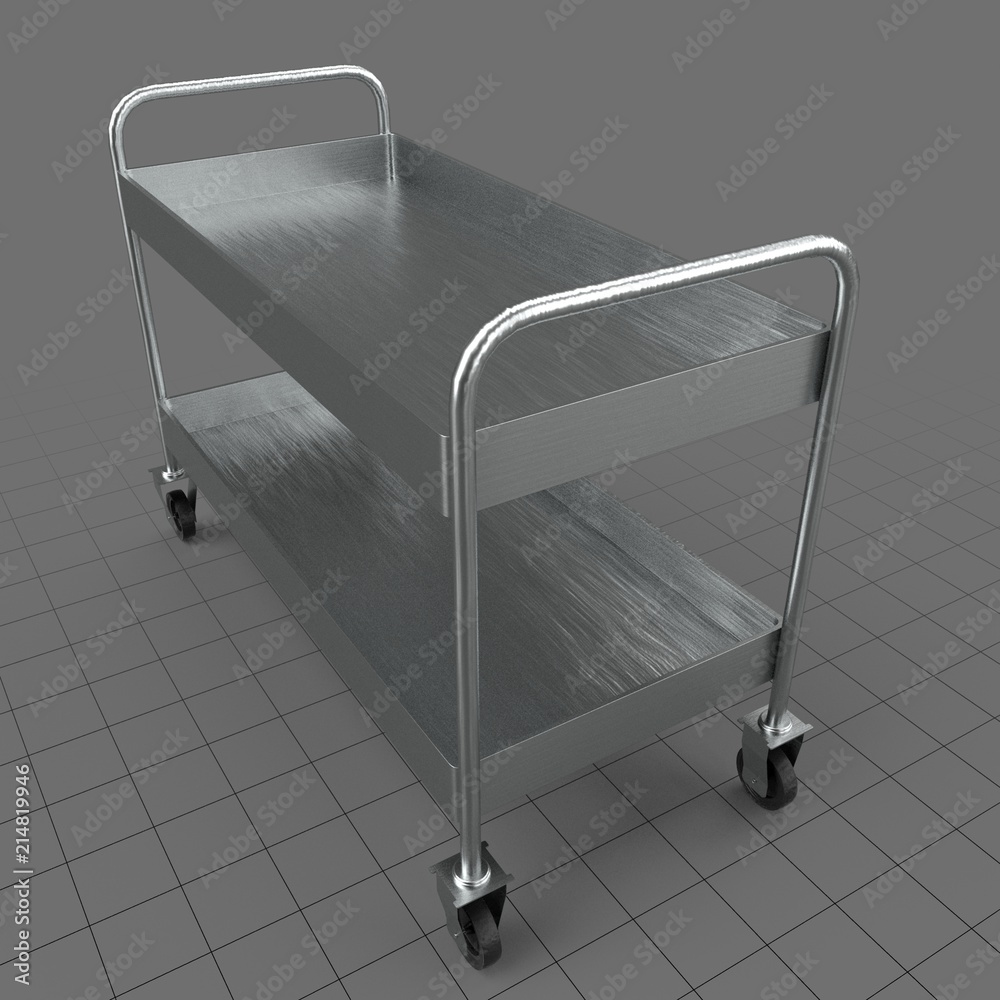 Rolling utility cart Stock 3D asset | Adobe Stock
