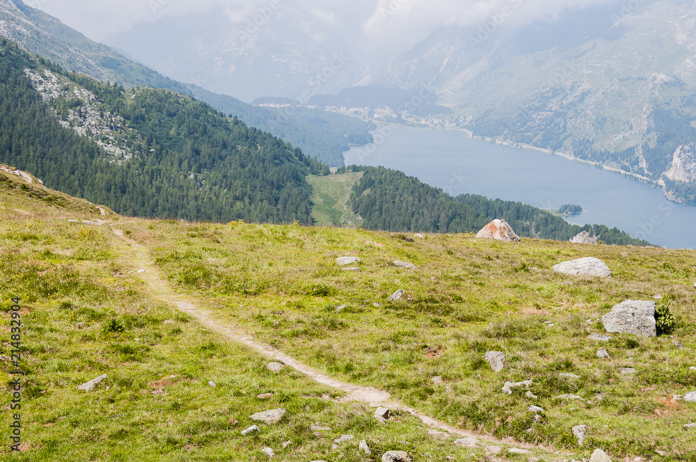 Sils, Fextal, Silsersee, Aussichtspunkt, Marmorè, Furtschellas ...