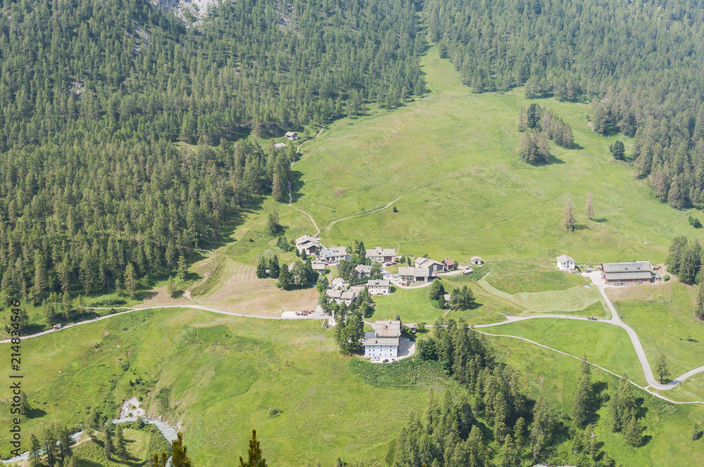 Sils, Val Fex, Fextal, Fex Crasta, Fex Platta, Wanderweg, Marmorè ...