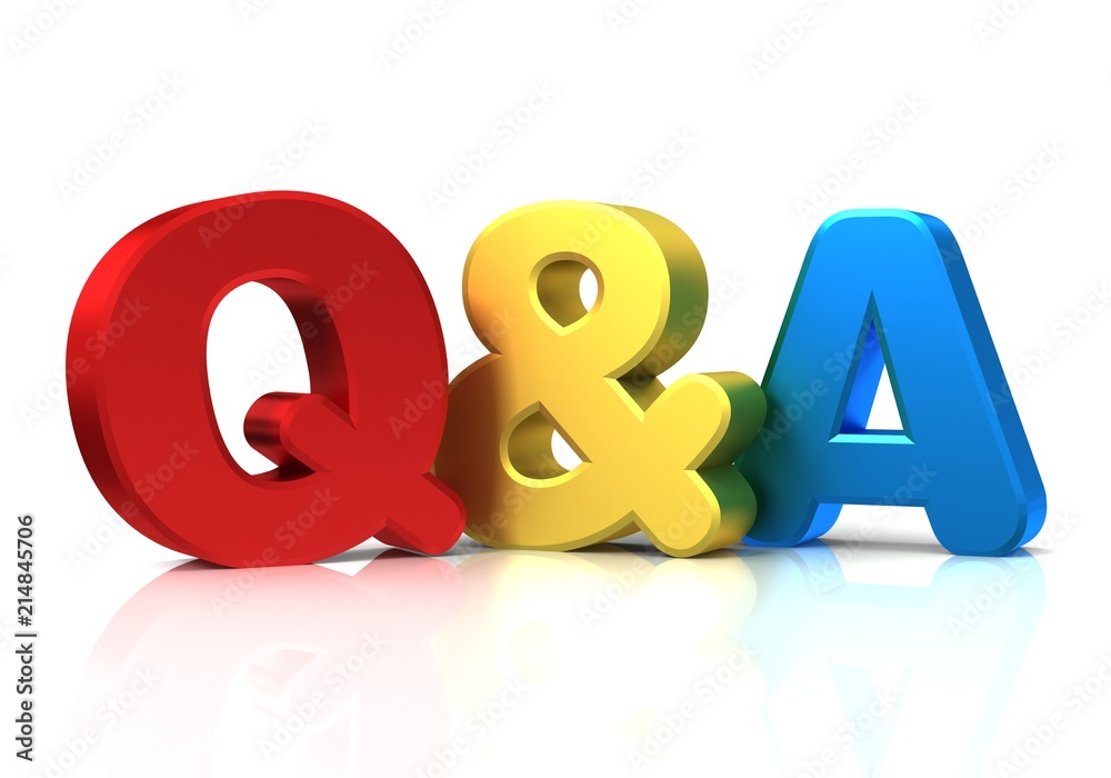 q and a concept illustration Stock Illustration | Adobe Stock