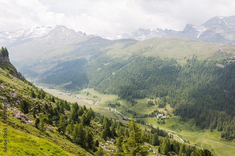 Sils, Furtschellas, Val Fex, Fextal, Wanderweg, Wanderer, Marmorè ...