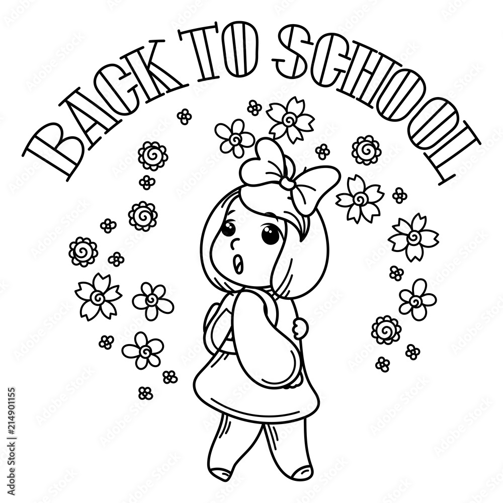 Welcome back to school. Cute school kid ready to education. Stock ...