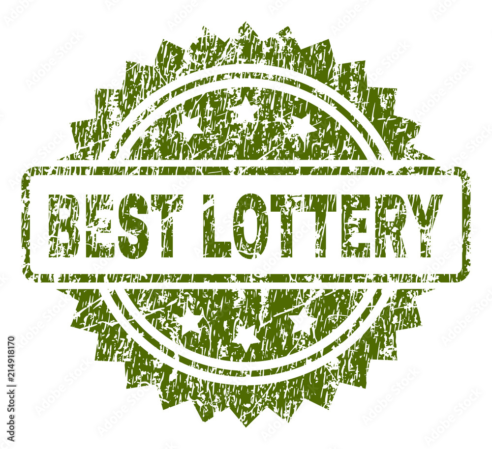 Vetor de BEST LOTTERY stamp seal watermark with rubber print style ...