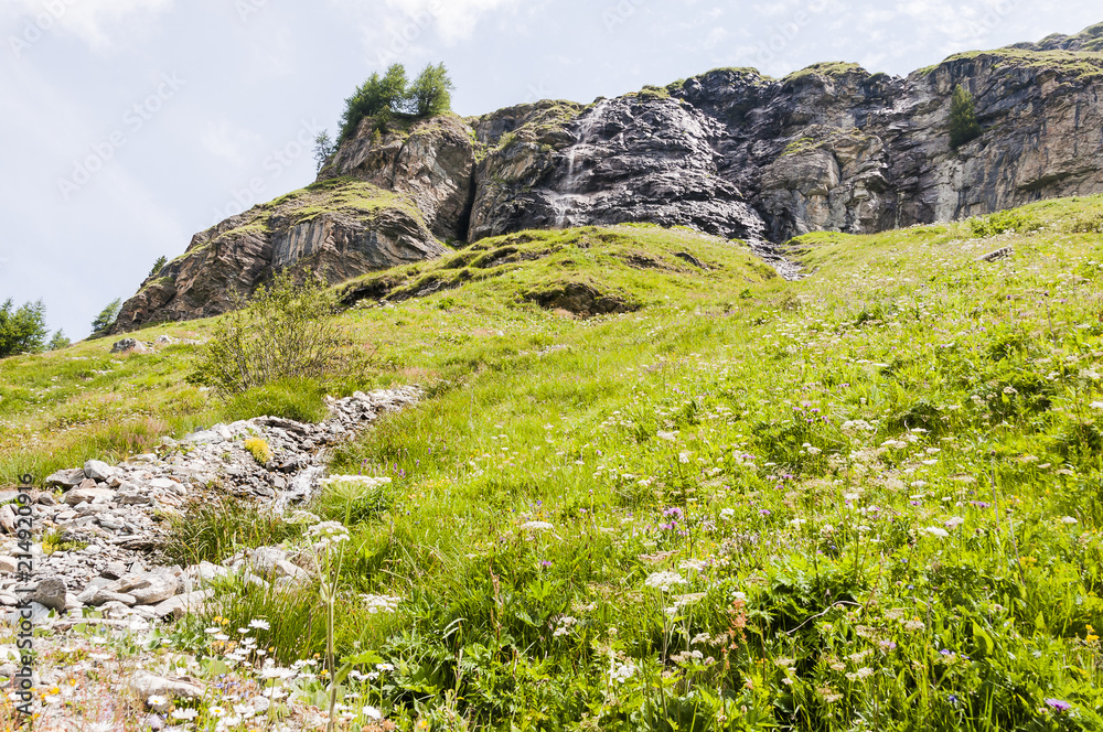 Sils, Furtschellas, Fextal, Val Fex, Marmorè, Wanderweg, Wasserfall ...