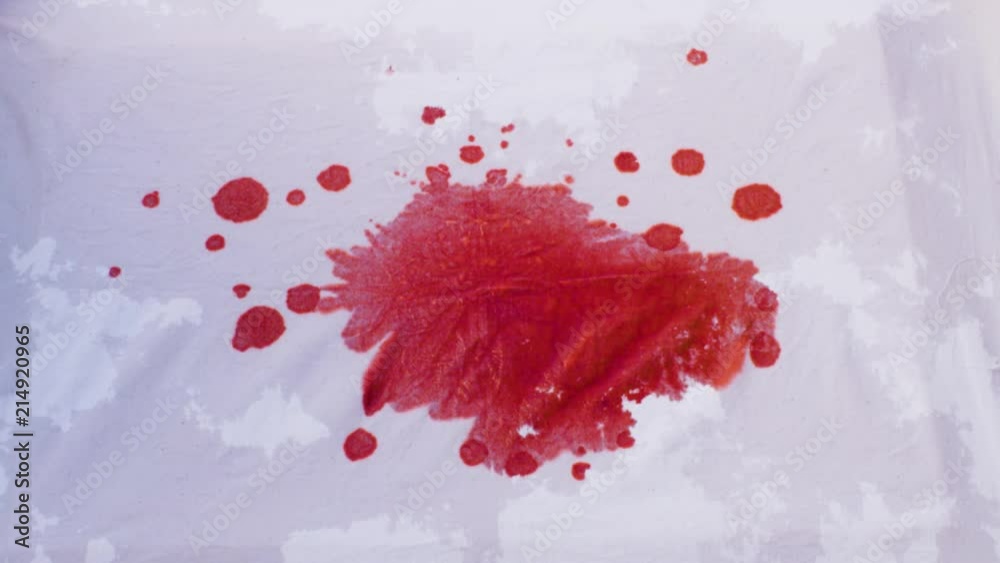 Large pool of blood seeping through wet fabric. Blood Element to be ...