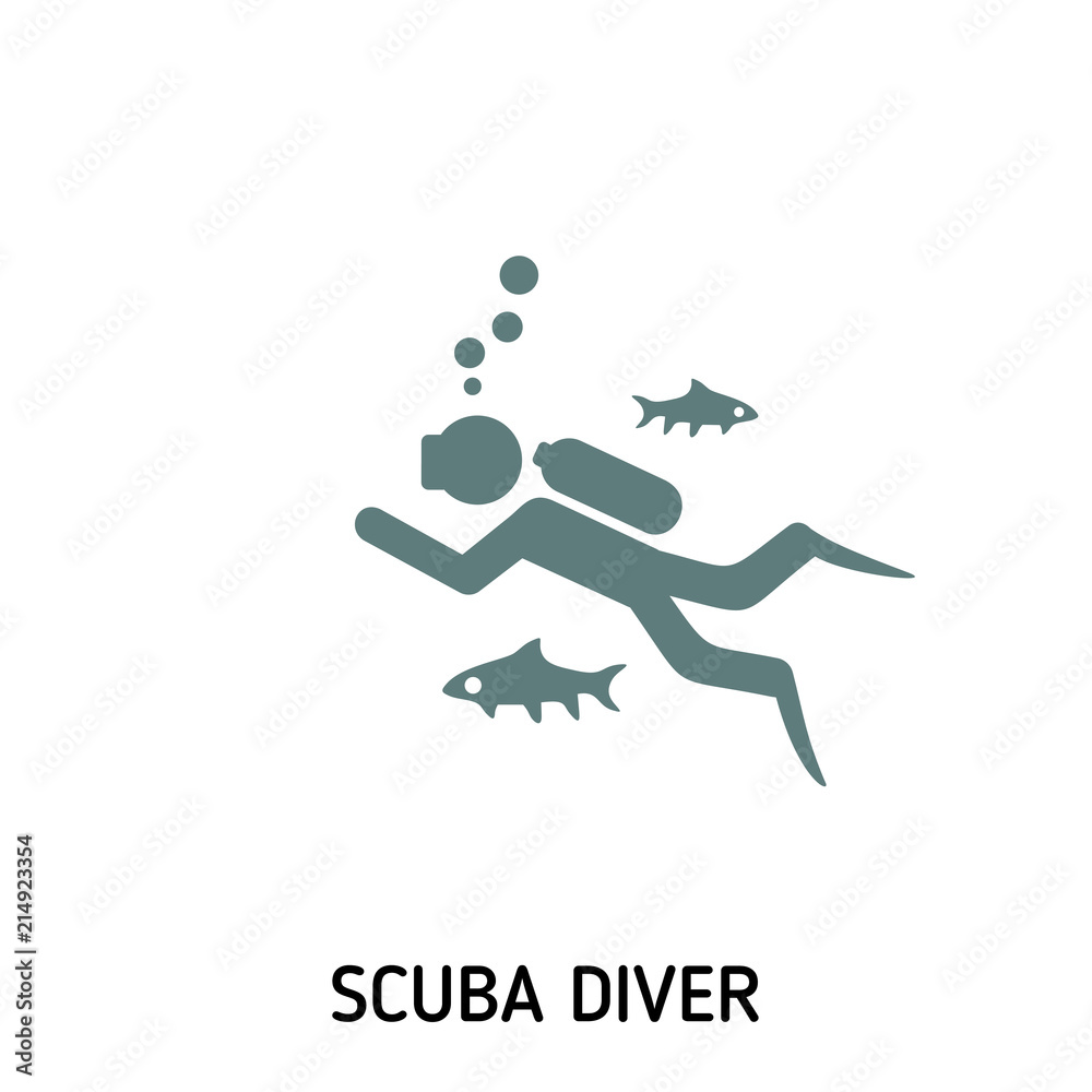 Scuba Diver creative icon. Simple element illustration. Scuba Diver ...