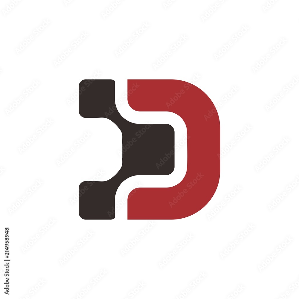 D TECH LOGO Stock Vector | Adobe Stock