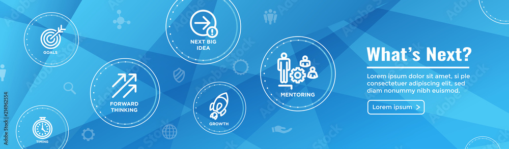 What's Next Header Web Banner showing the Next Big Idea Stock Vector ...