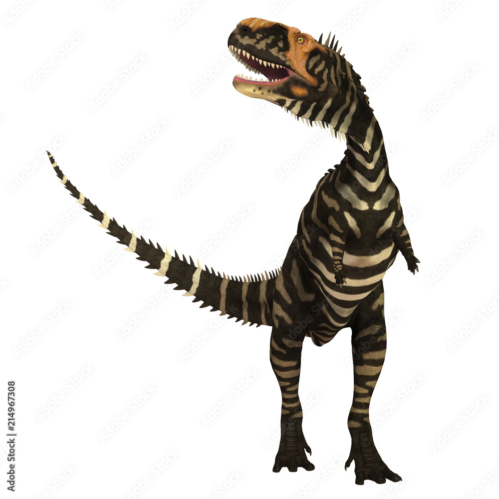 Rajasaurus Dinosaur on White - Rajasaurus was a carnivorous theropod ...