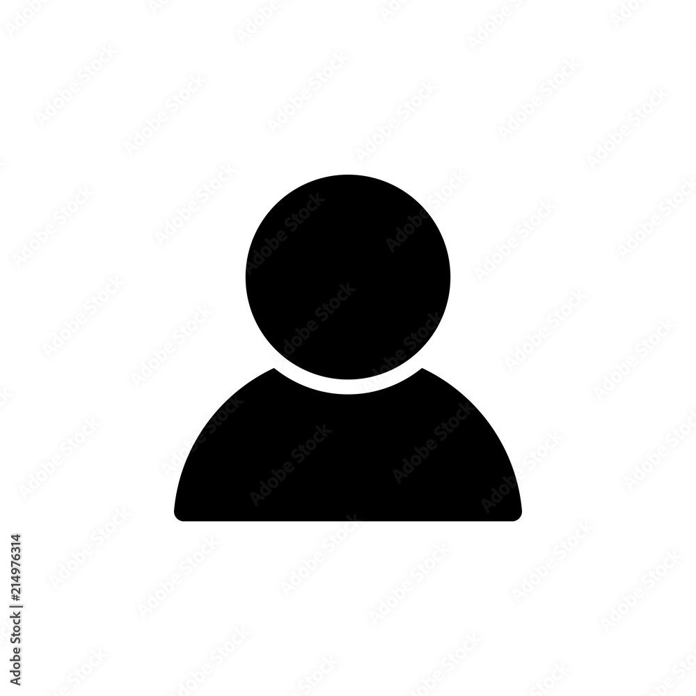 The icon of user, client, utilizer. Simple glyph icon illustration of ...