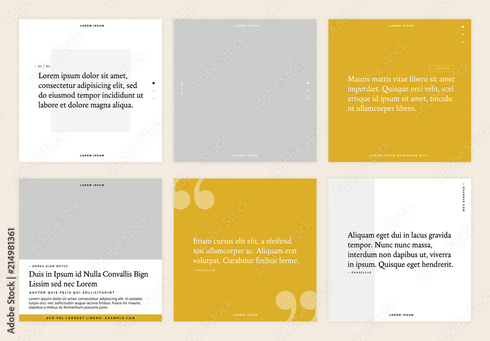 Quote Social Media Kit Stock Template | Adobe Stock