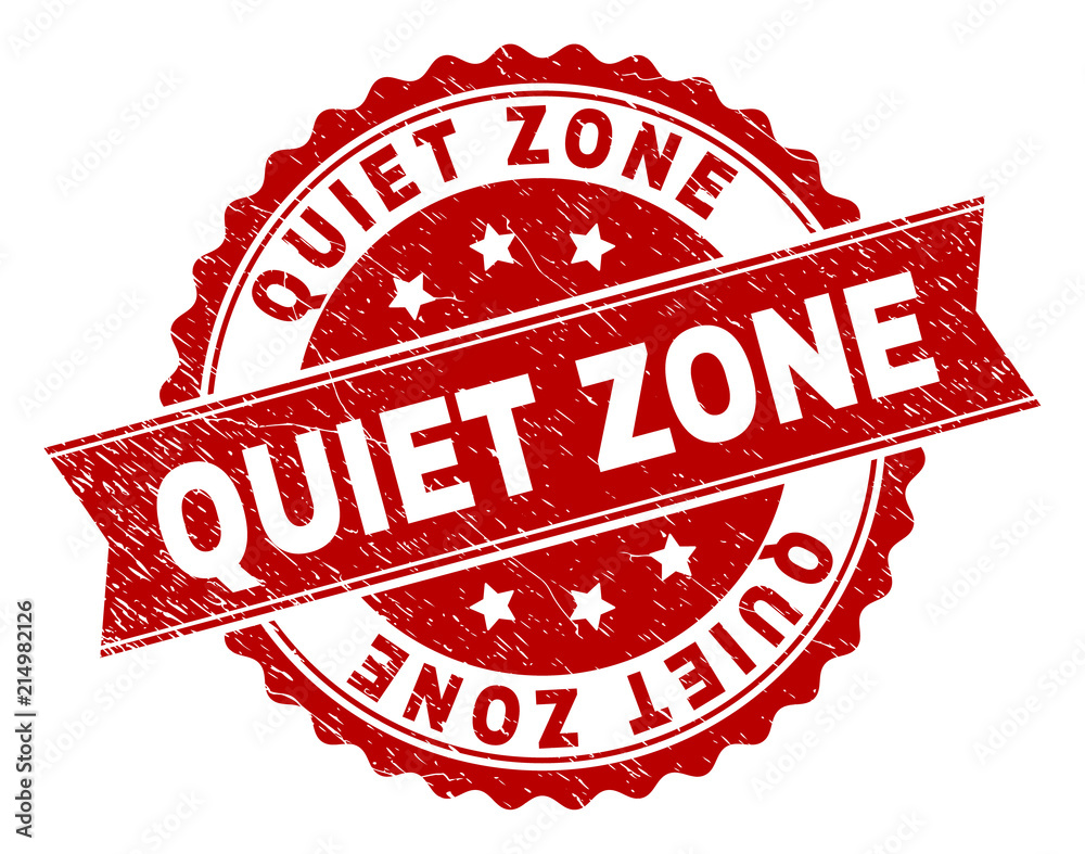 Vetor de QUIET ZONE seal watermark with corroded texture. Rubber seal ...
