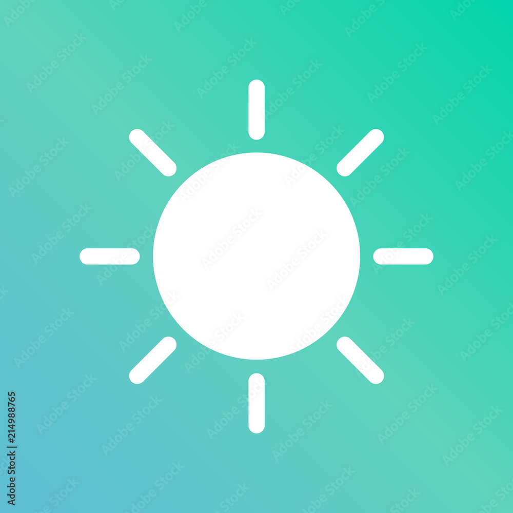 icono color azul y verde sol calor verano Stock Vector | Adobe Stock