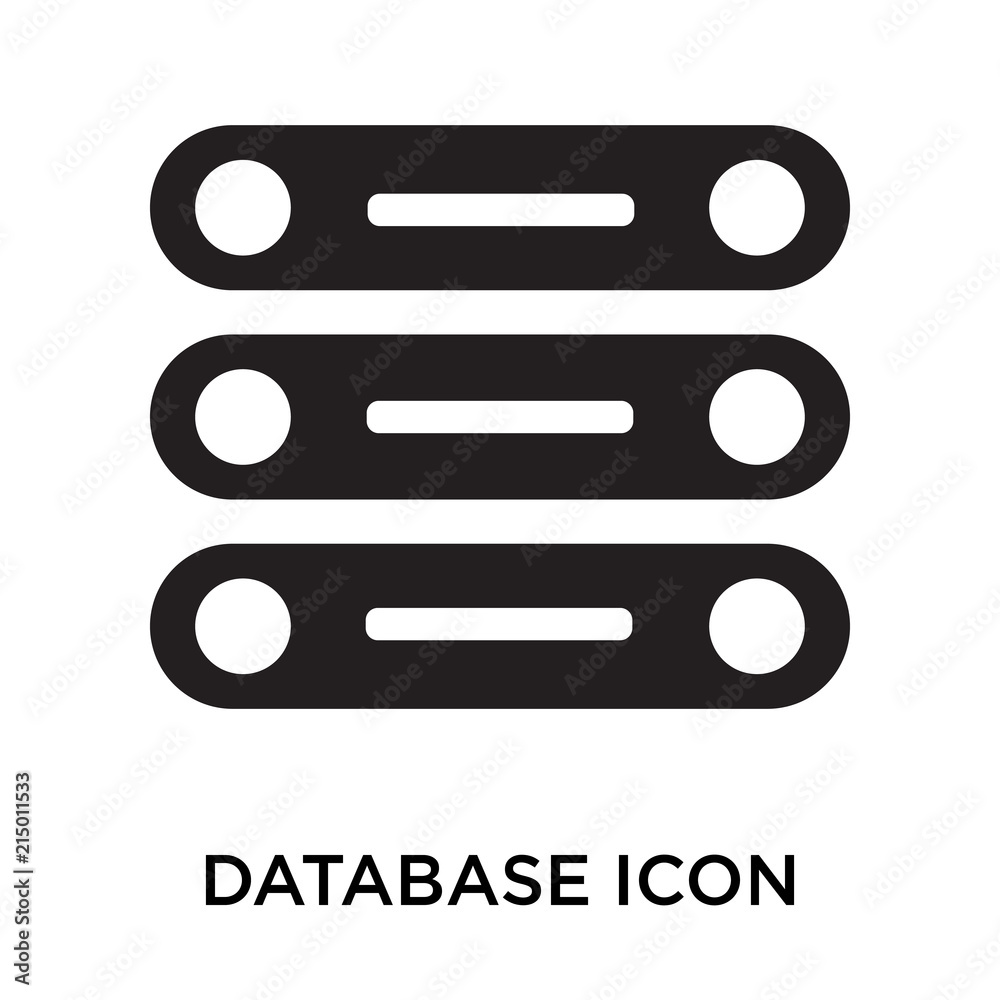 database icons isolated on white background. Modern and editable ...