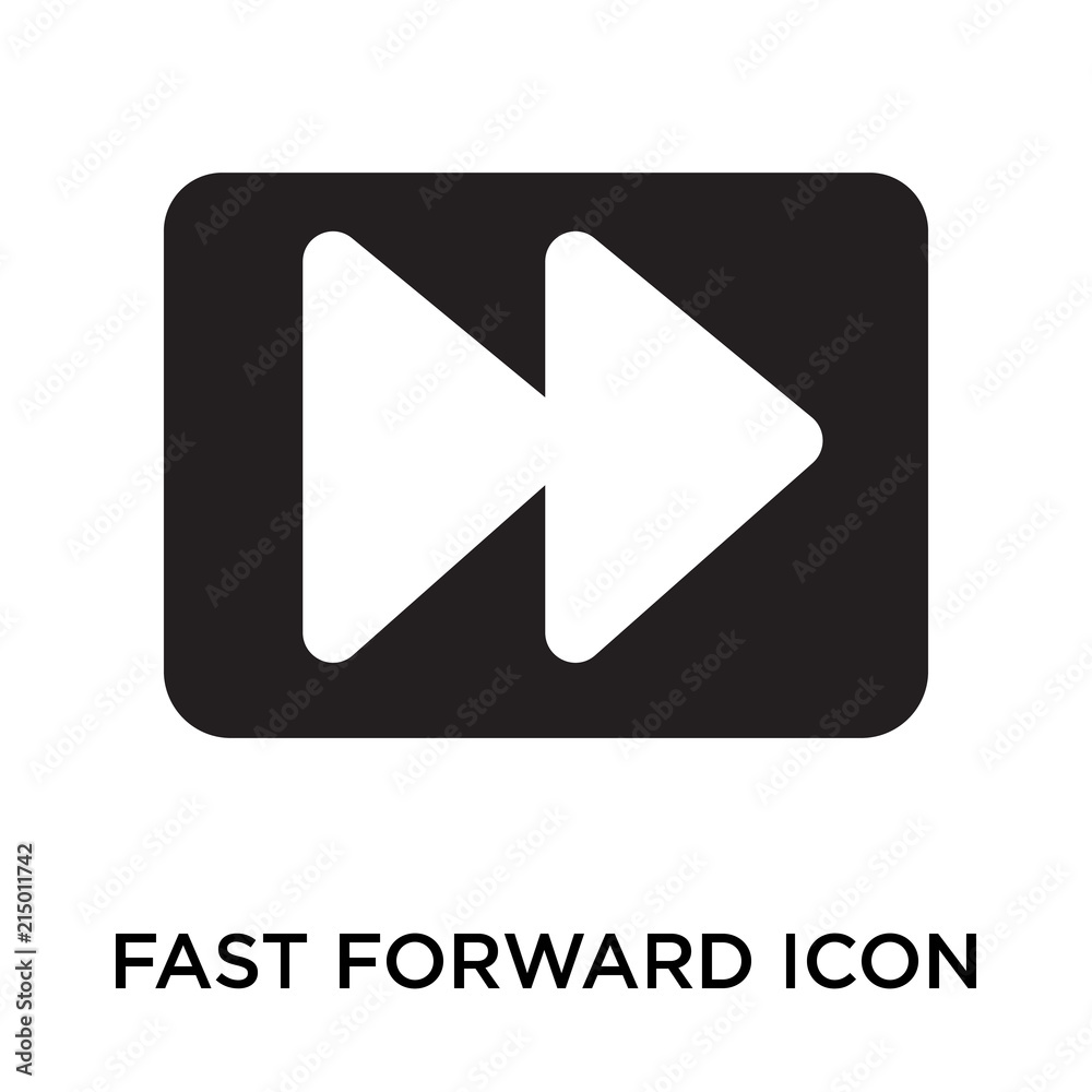 fast forward icons isolated on white background. Modern and editable ...