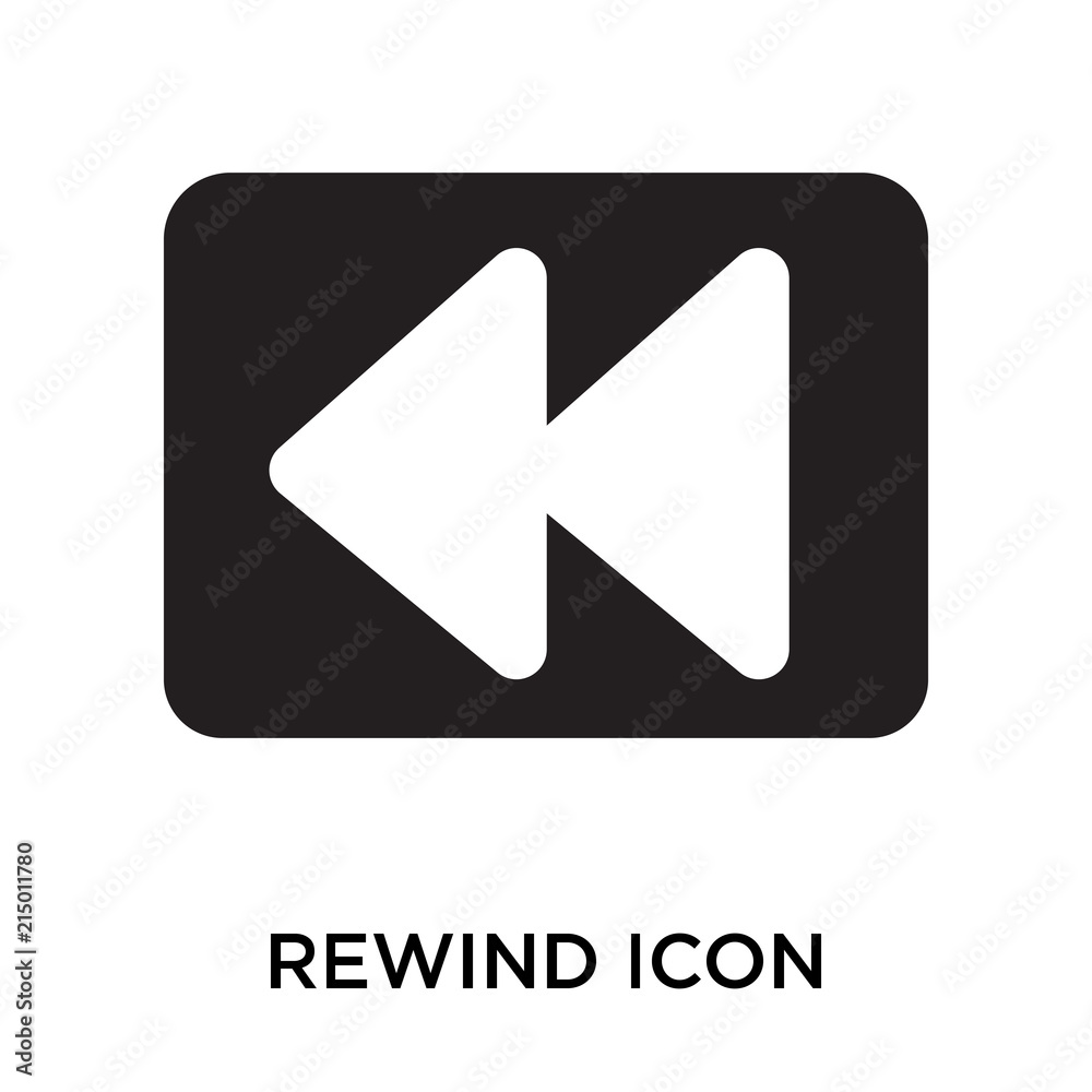 rewind icons isolated on white background. Modern and editable rewind ...