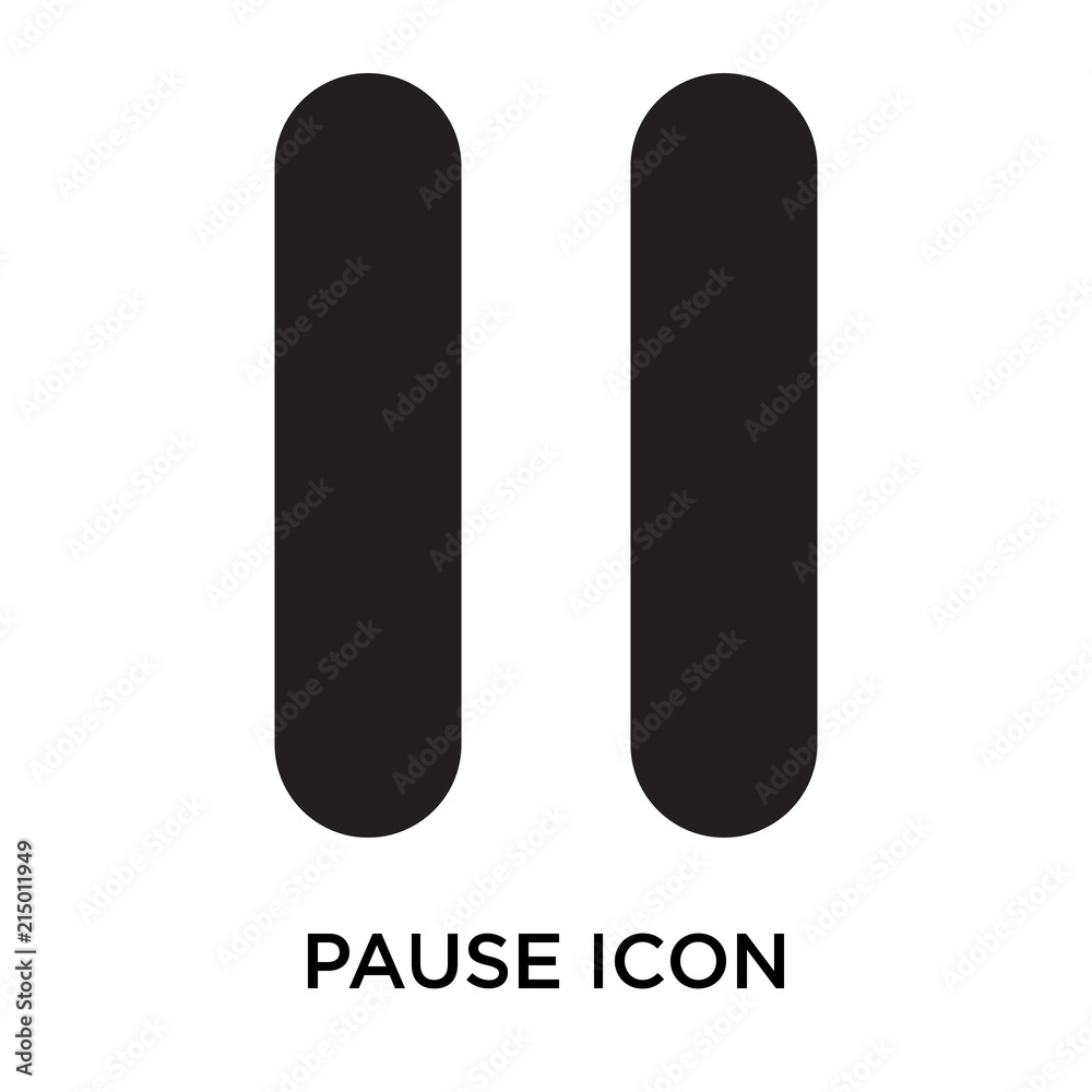 pause icons isolated on white background. Modern and editable pause ...