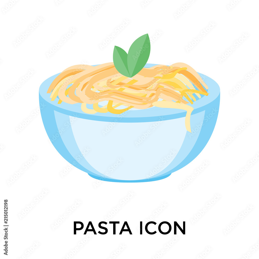pasta icons isolated on white background. Modern and editable pasta ...