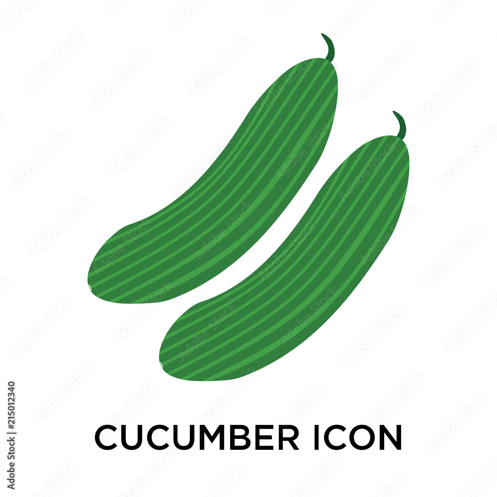 cucumber icons isolated on white background. Modern and editable ...