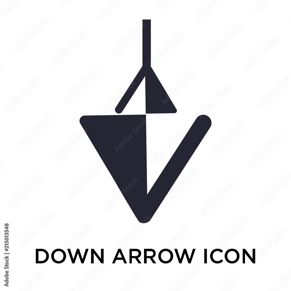down arrow icon on white background. Modern icons vector illustration ...