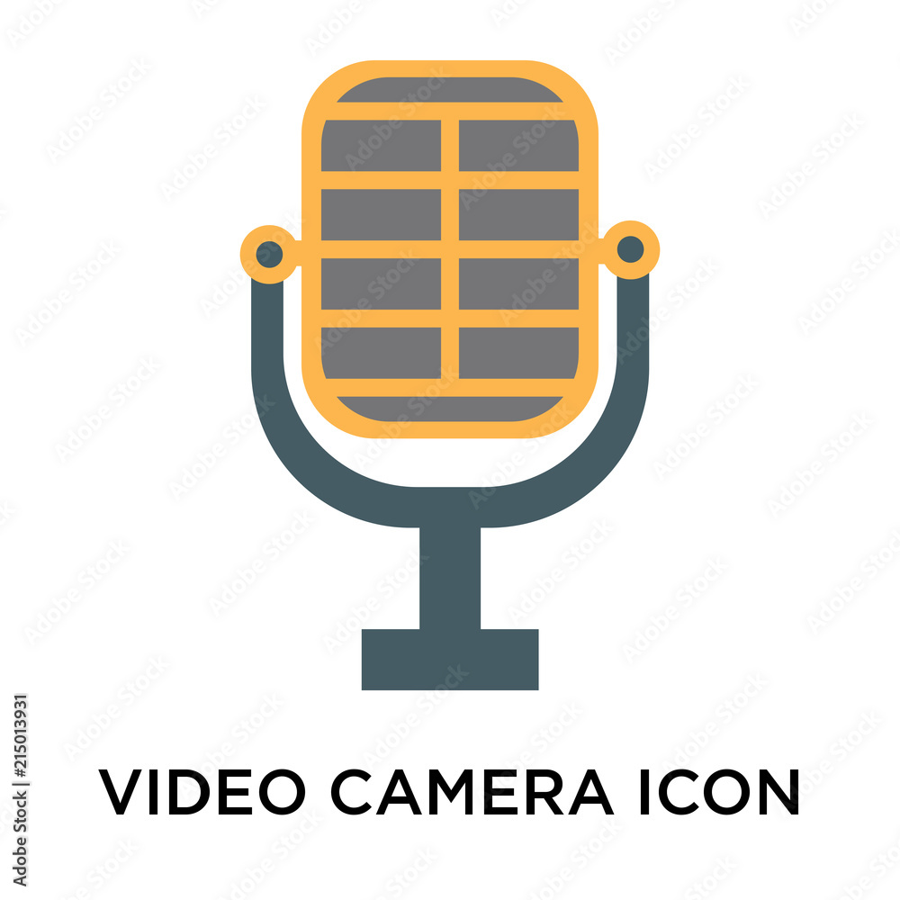 video camera icon isolated on white background. Modern and editable ...