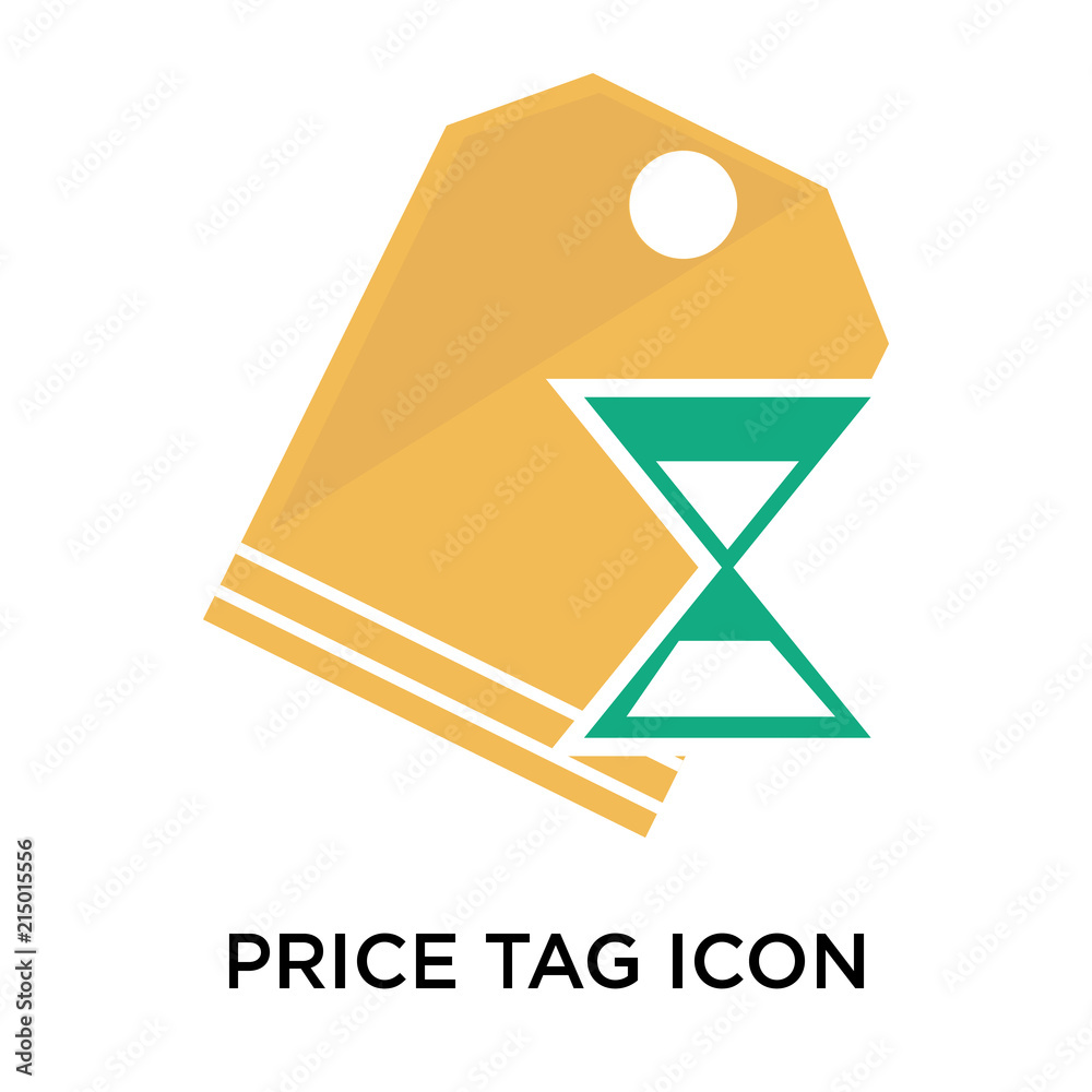 Price tag icon vector sign and symbol isolated on white background ...
