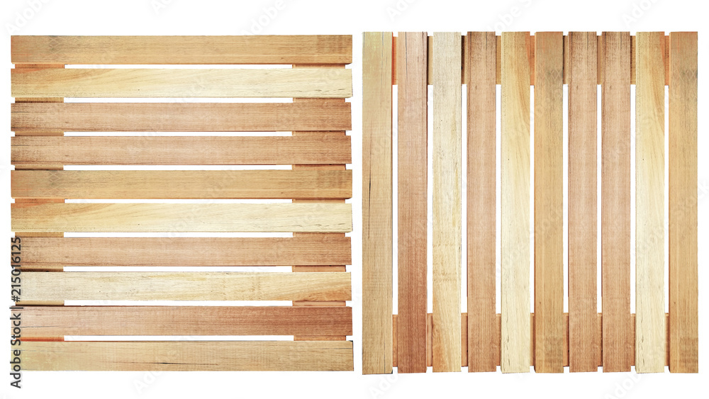 wood pallet on white background in top view Stock Photo | Adobe Stock