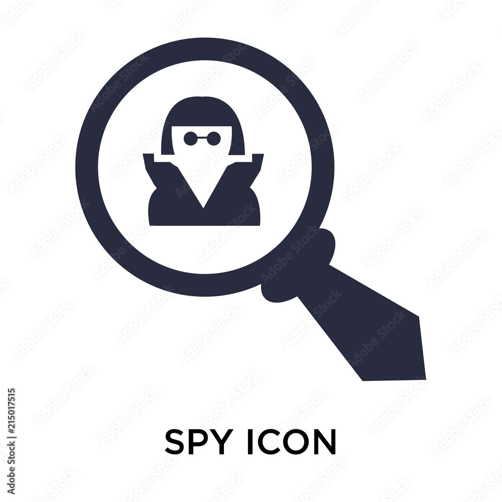Spy icon vector sign and symbol isolated on white background, Spy logo ...