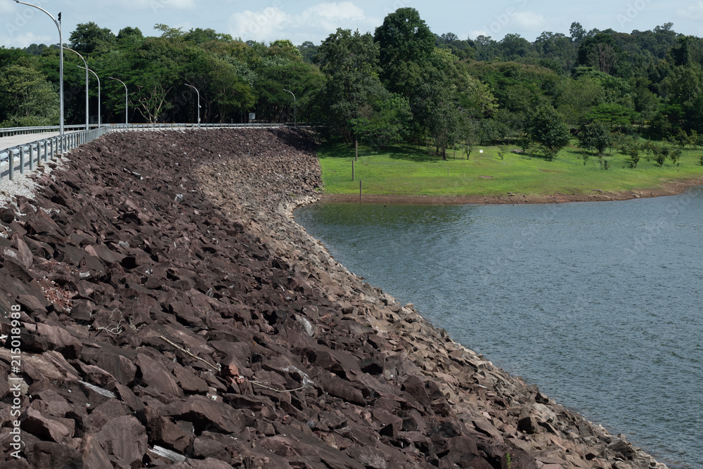 Sandstone siltstone for Riprap of dam construction Stock Photo | Adobe ...
