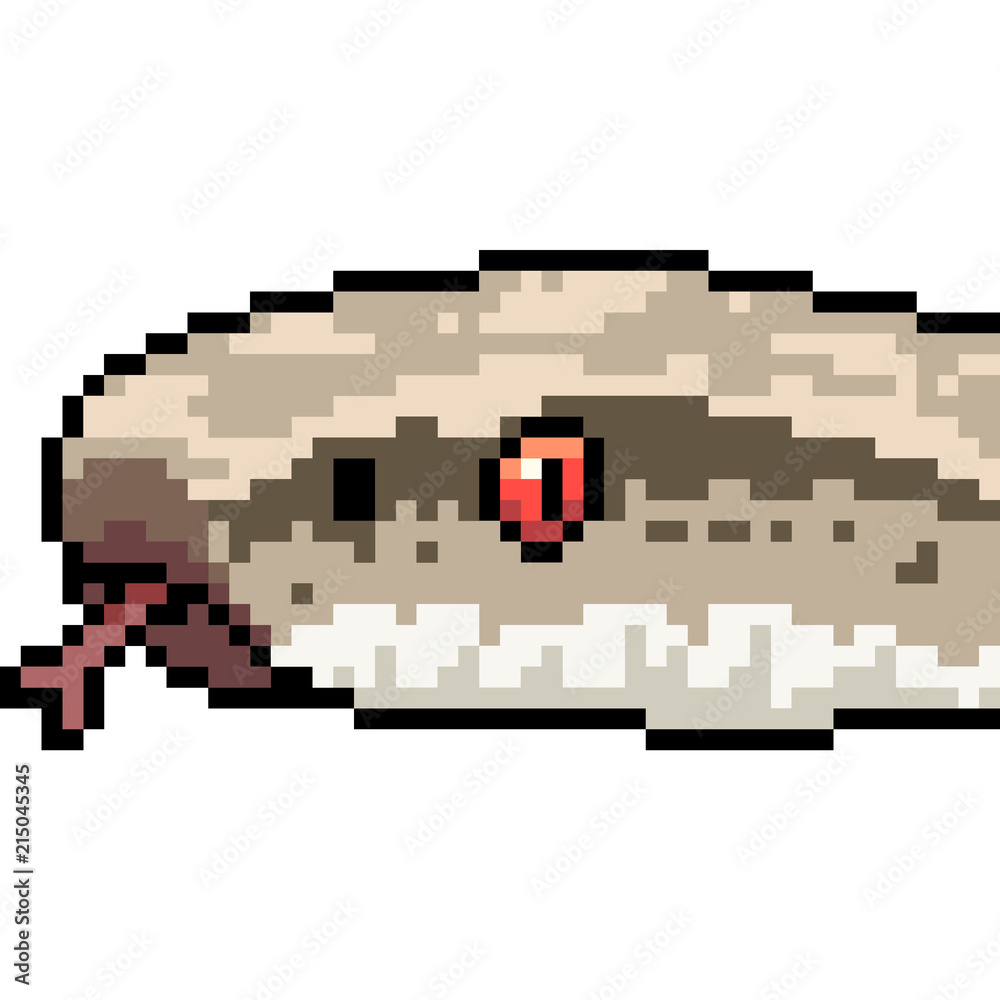 vector pixel art snake Stock Vector | Adobe Stock