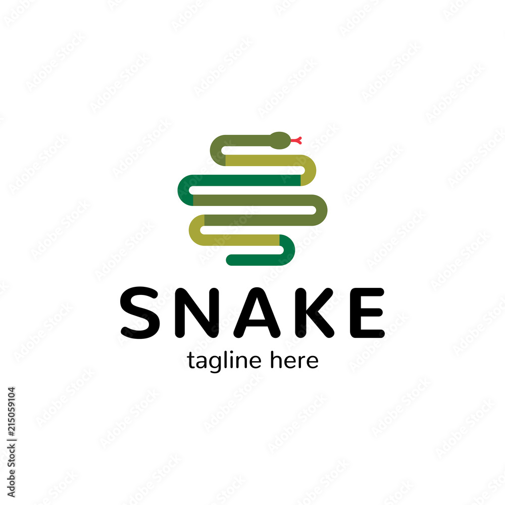 Snake Animal Vector Logo Template Stock Vector | Adobe Stock