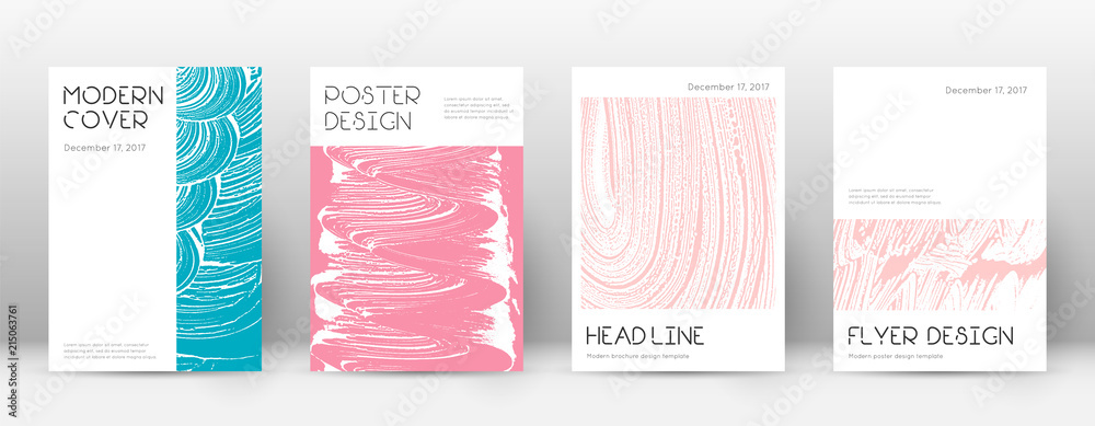 Cover page design template. Minimal brochure layout. Charming trendy ...