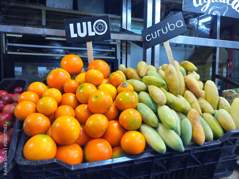 Lulo (Fortunella margarita) and curuba (Passiflora mollissima) tropical ...