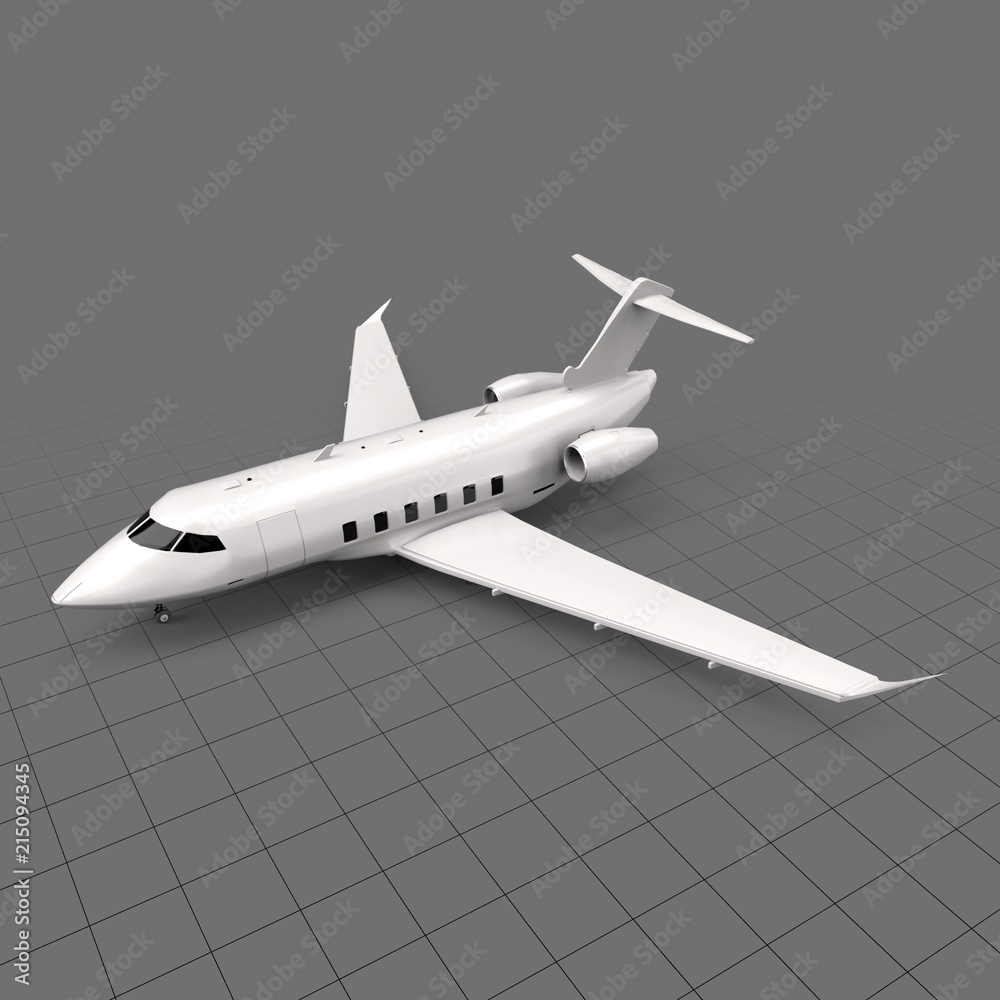 Business jet Stock 3D asset | Adobe Stock