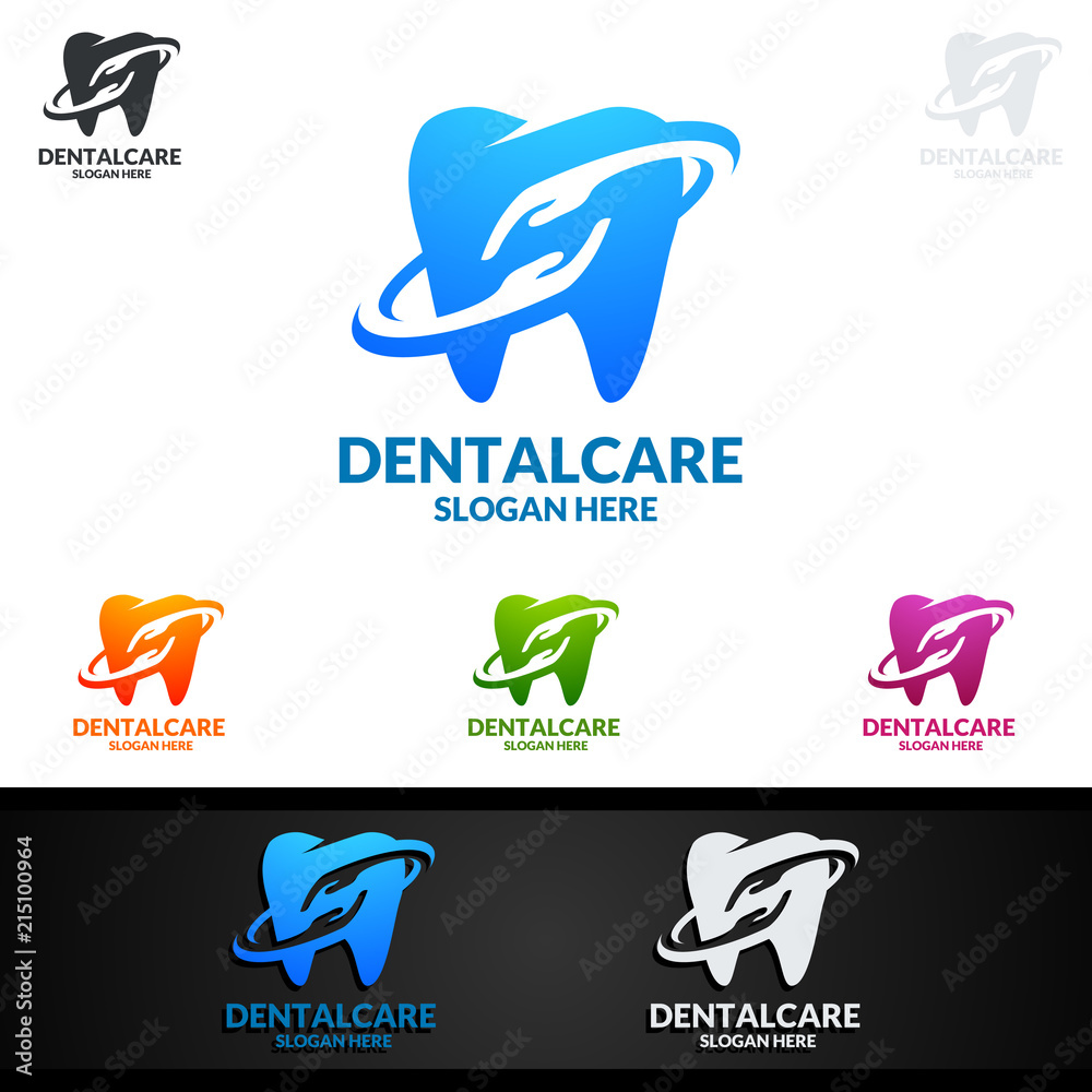 Dental Logo, Dentist stomatology Logo Design Stock Vector | Adobe Stock