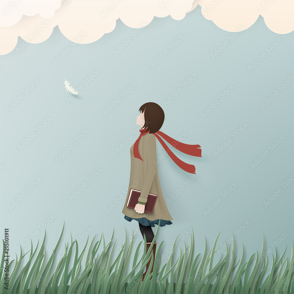Alone Girl With Book