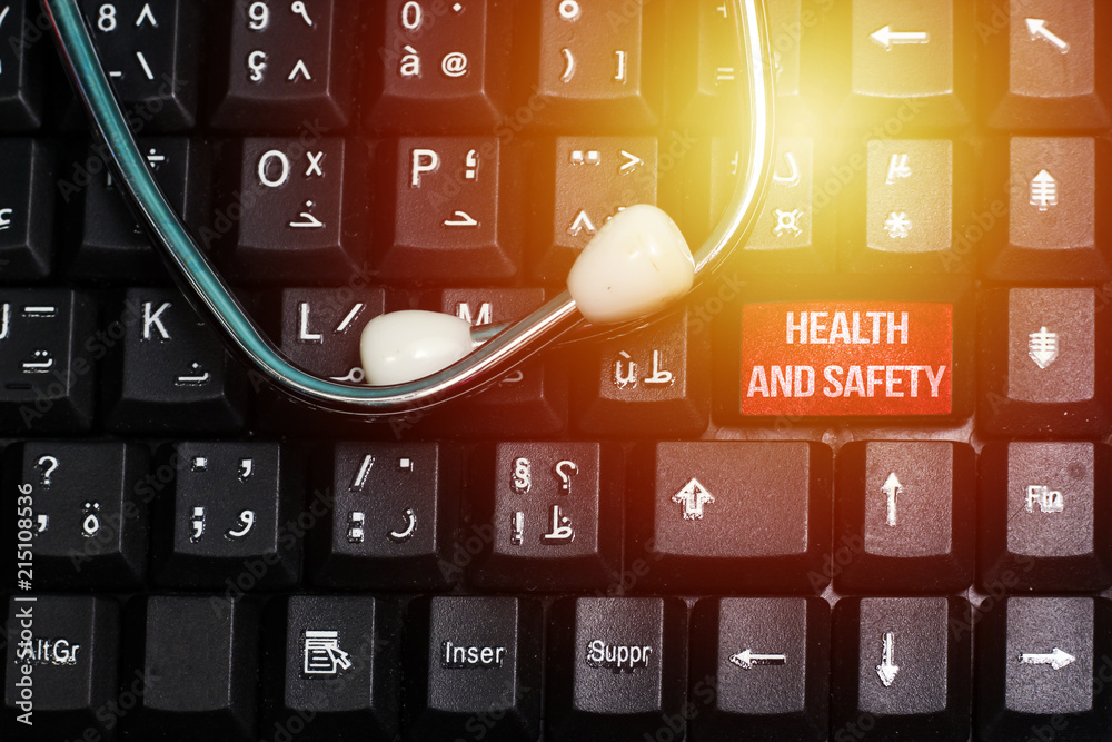 Word writing text Health And Safety. Business concept for being in good ...